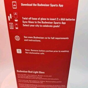 Budweiser | Dining | Budweiser Red Light Goal Synced Glass Nhl Nfl Mlb ...